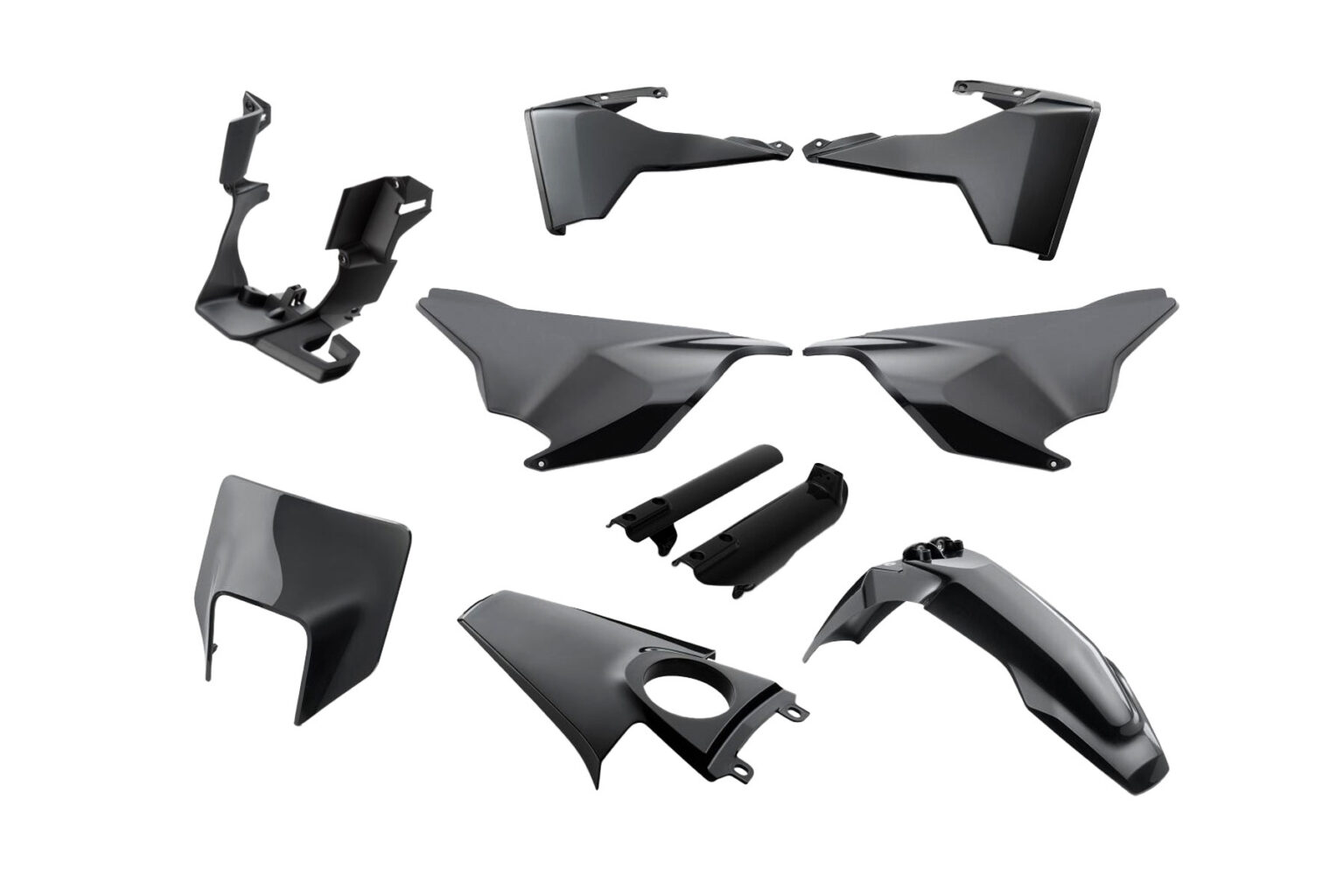 Plastik Full Kit passend für Husqvarna 701 Enduro 2016 – 2020 Schwarz ...
