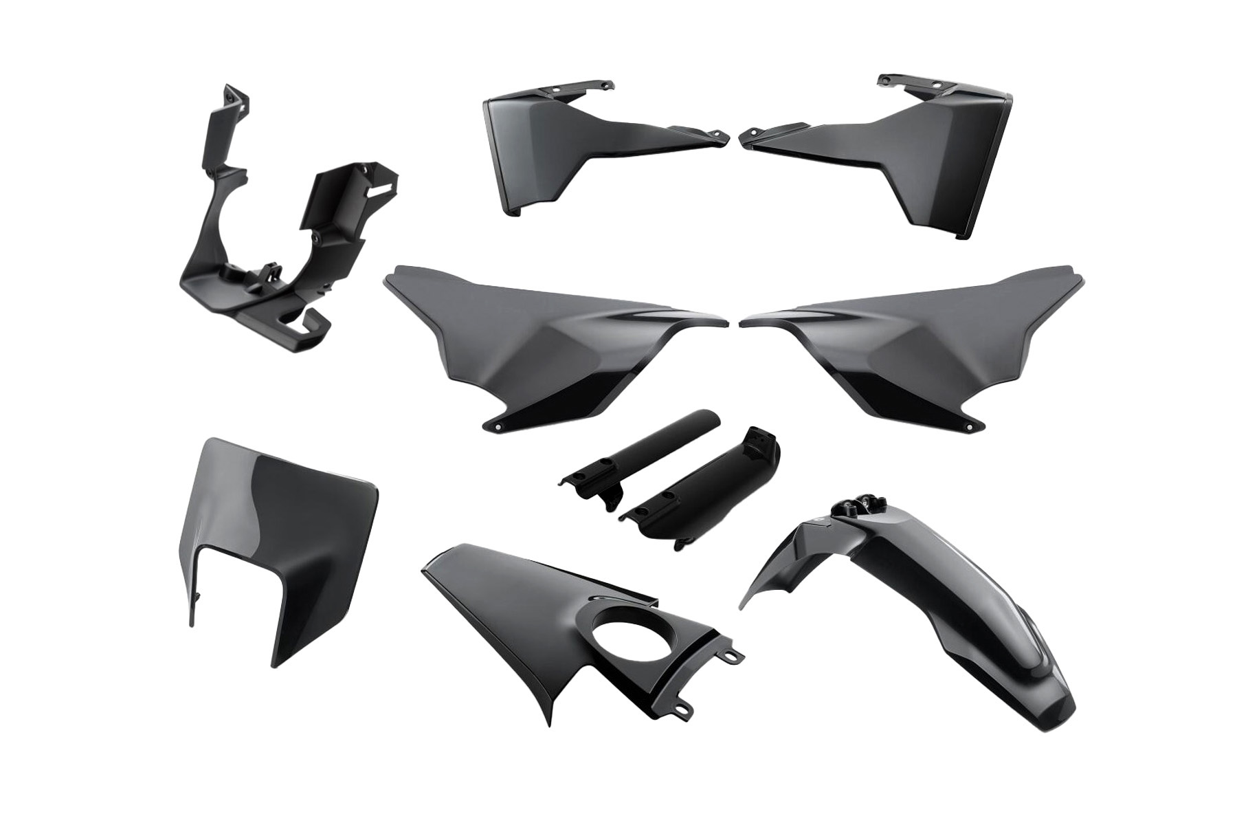 Plastik Full Kit passend für Husqvarna 701 Enduro 2016 – 2020 Schwarz ...