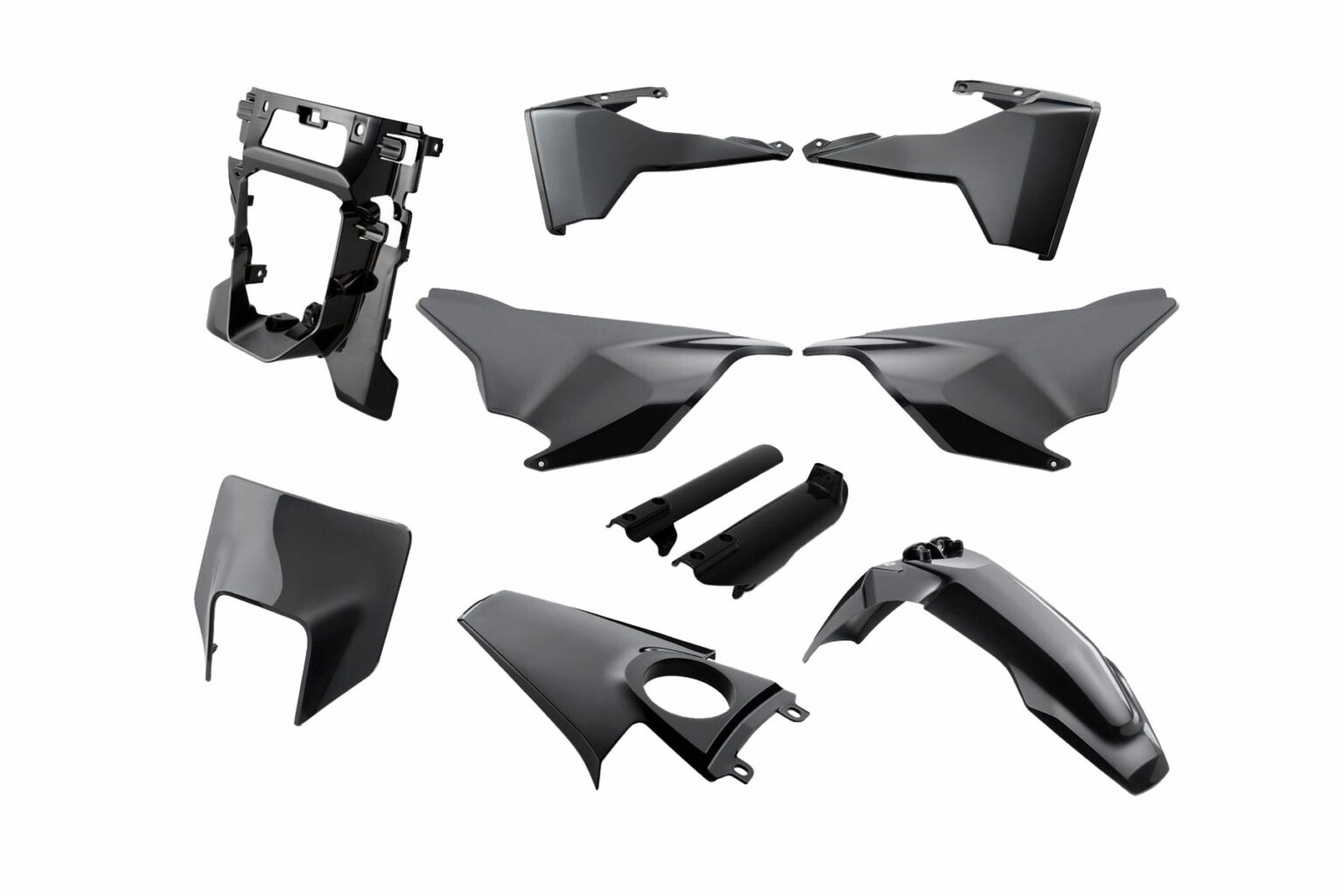 Plastik Full Kit passend für Husqvarna 701 Enduro 2021 – 2024 Schwarz ...