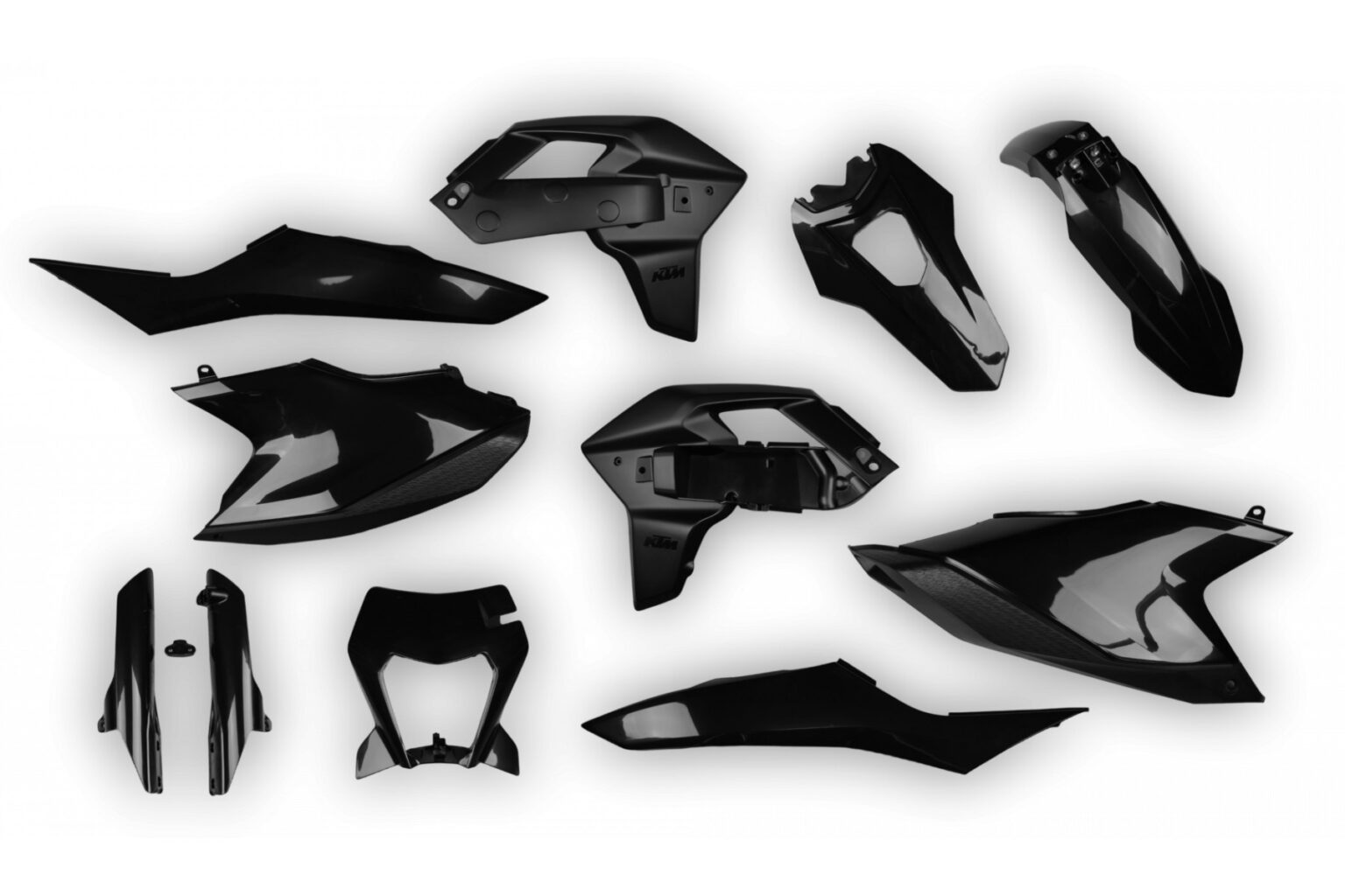 Plastik Full Kit passend für KTM 690 SMC R 2019 – 2024 Schwarz - Diller ...