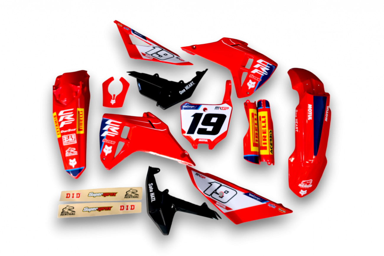 Dekor auf Plastiks beklebt für MX und Enduro Modelle passend für Honda ...